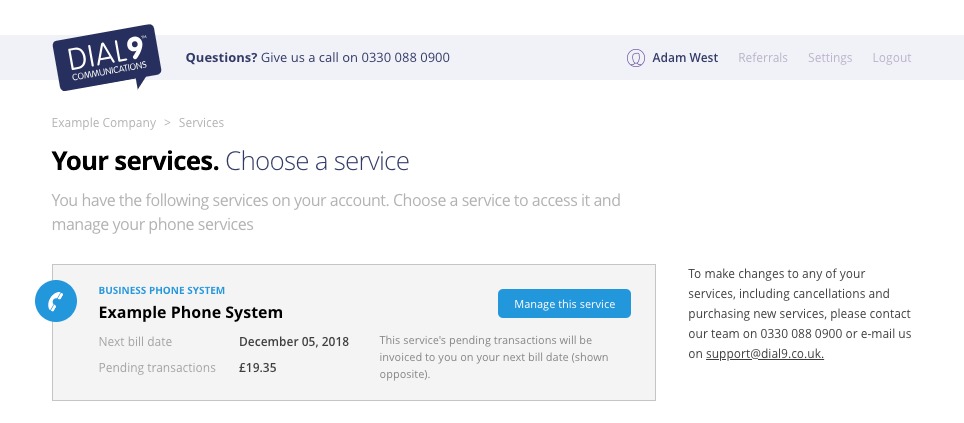 Logging into your Dial 9 account - Help and support - Dial 9